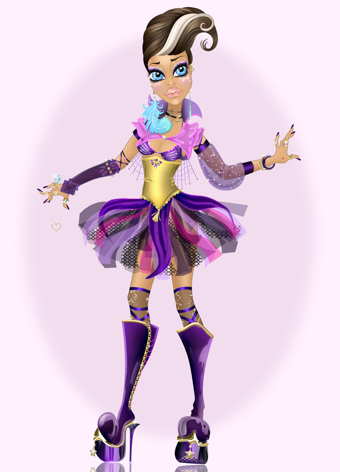 Иллюстрация Стилизация в стиле компьютерная графика, мода и