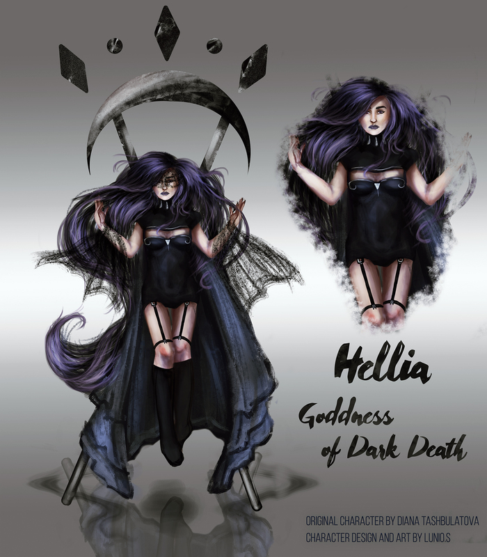 Иллюстрация Hellia в стиле компьютерная графика, концептуальный,