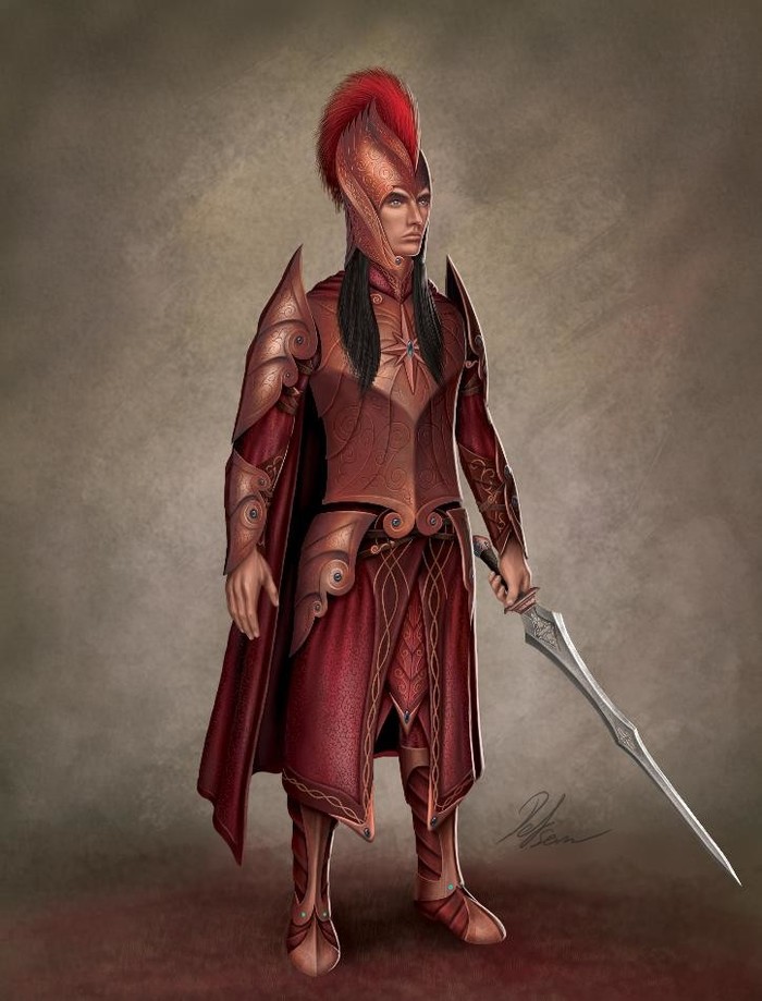 Иллюстрация Elf character в стиле cg, game dev, компьютерная