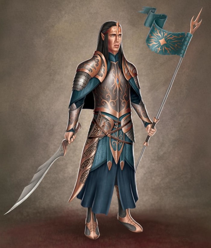 Иллюстрация Elf character в стиле cg, game dev, концептуальный