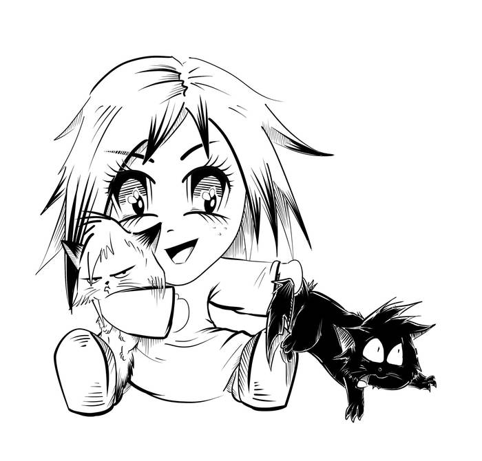 Иллюстрация Cats в стиле 2d, детский, комикс | Illustrators.ru