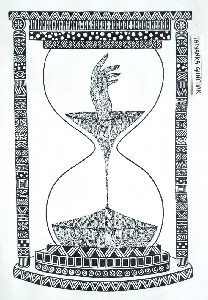 Иллюстрация hourglass в стиле 2d | Illustrators.ru