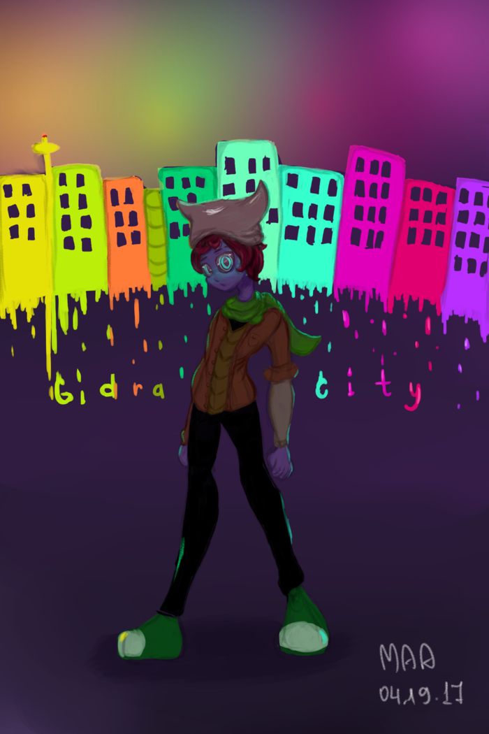 Иллюстрация Gidra в стиле 2d | Illustrators.ru