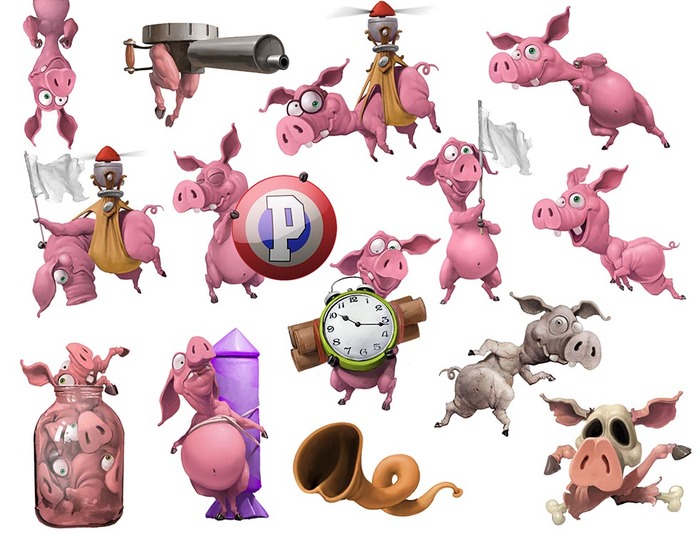 Иллюстрация pigs в стиле 2d | Illustrators.ru