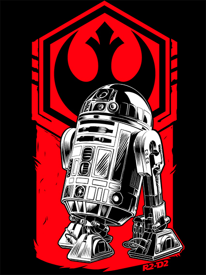 Иллюстрация R2-D2 в стиле 2d, cg, графика | Illustrators.ru