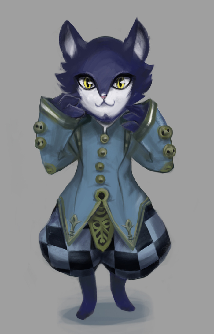 Иллюстрация Kai the cat в стиле 2d, cg | Illustrators.ru