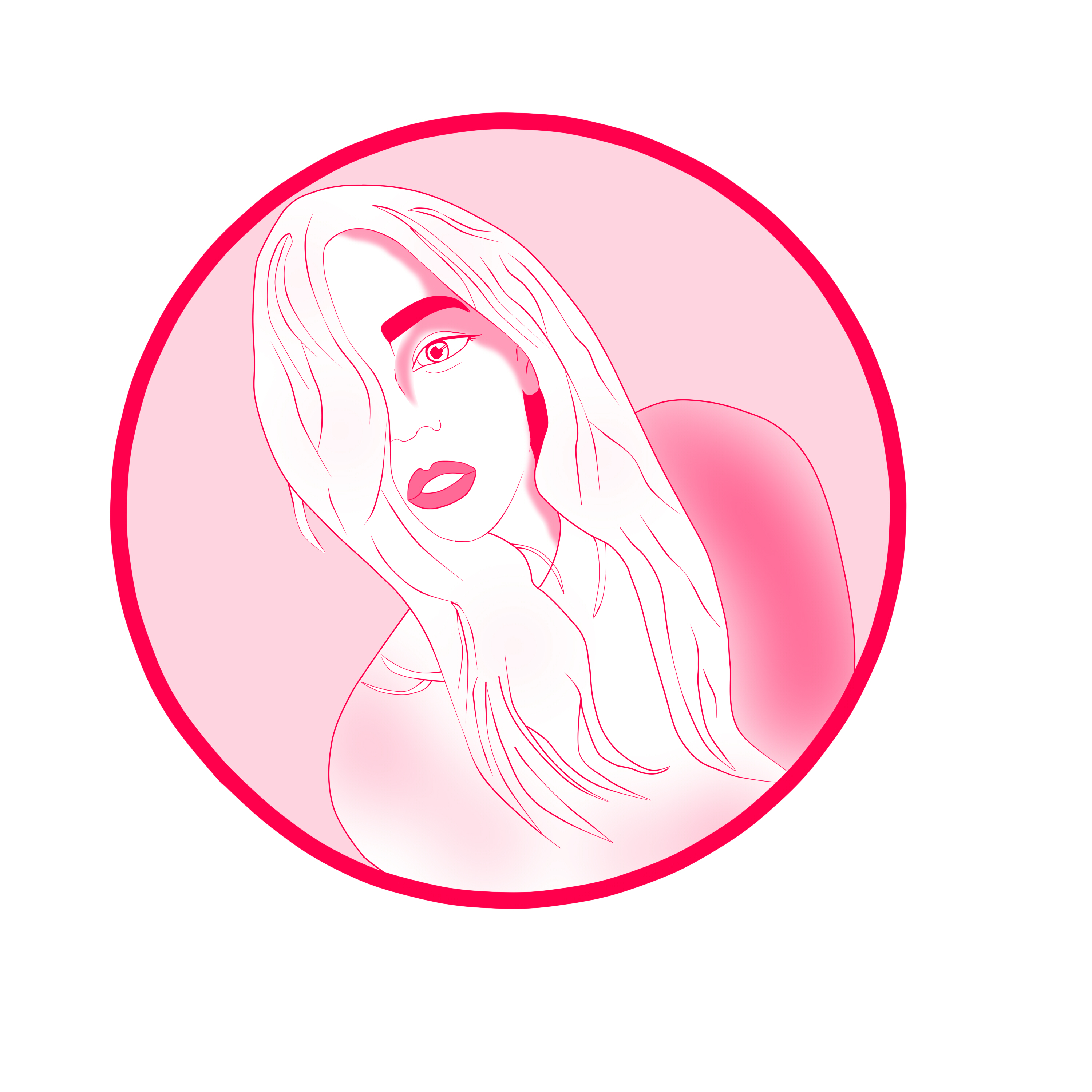 Иллюстрация Pink Hype в стиле графика, концептуальный, скетчи