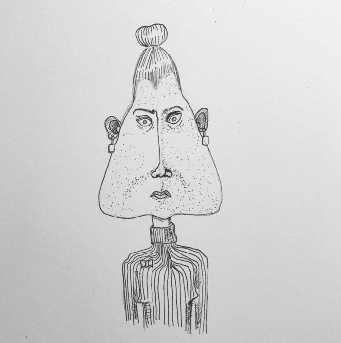 Иллюстрация Mrs Triangle в стиле карикатура | Illustrators.ru