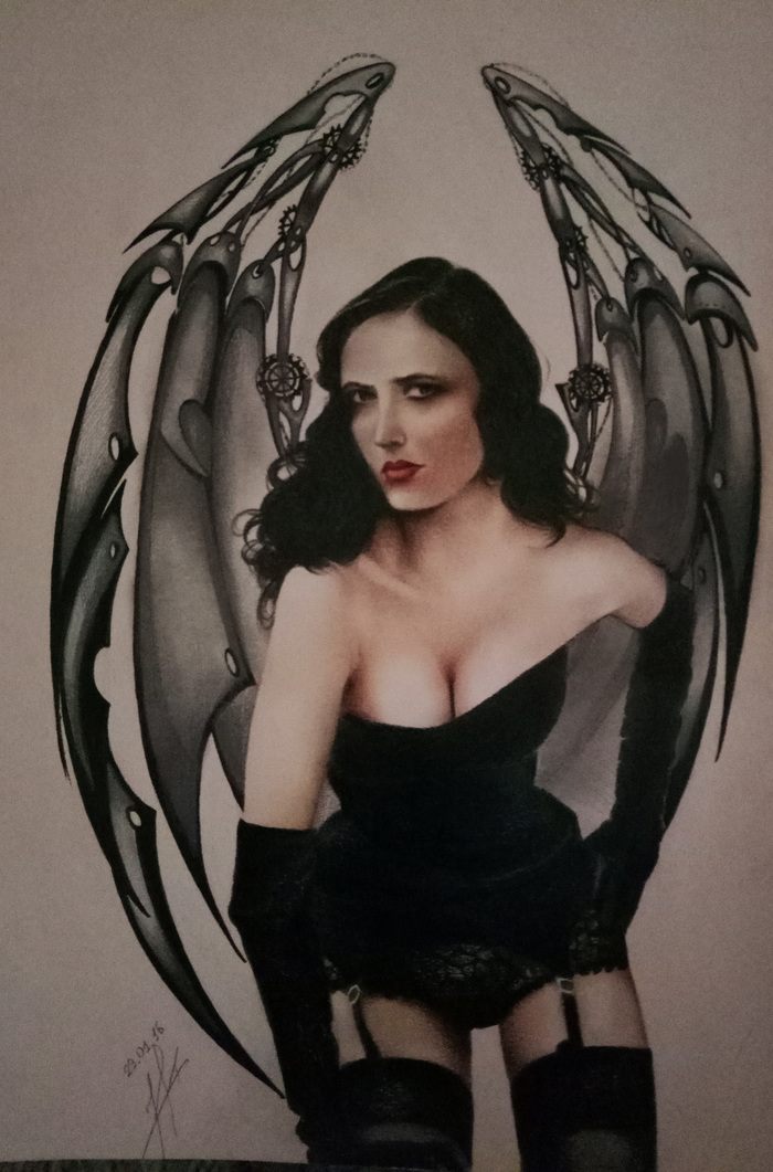 Иллюстрация Eva steampunk в стиле академический рисунок, графика,