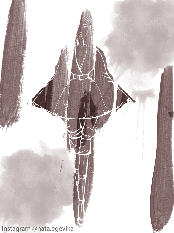 Иллюстрация Fashion on Runway в стиле 2d | Illustrators.ru