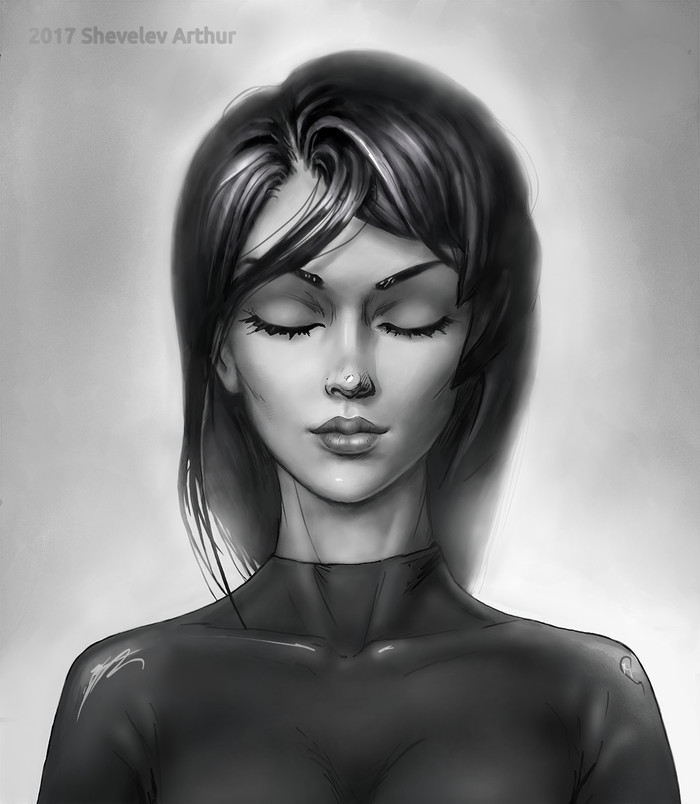 Иллюстрация Girl в стиле 2d, cg, компьютерная графика