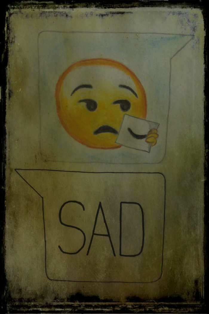 Иллюстрация SAD в стиле 2d | Illustrators.ru