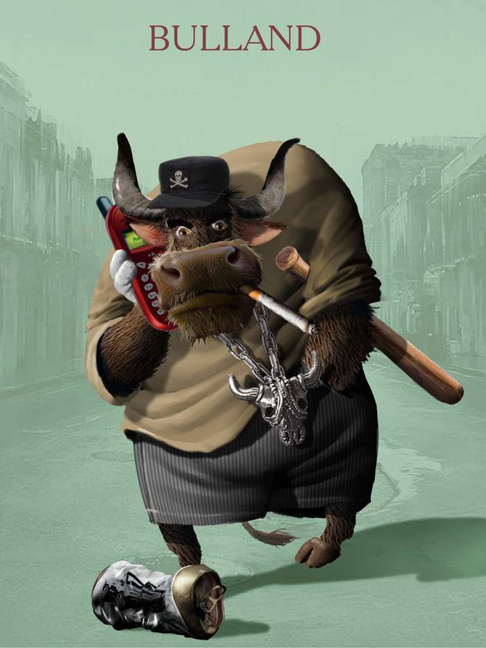 Иллюстрация BULL-9 в стиле 2d | Illustrators.ru