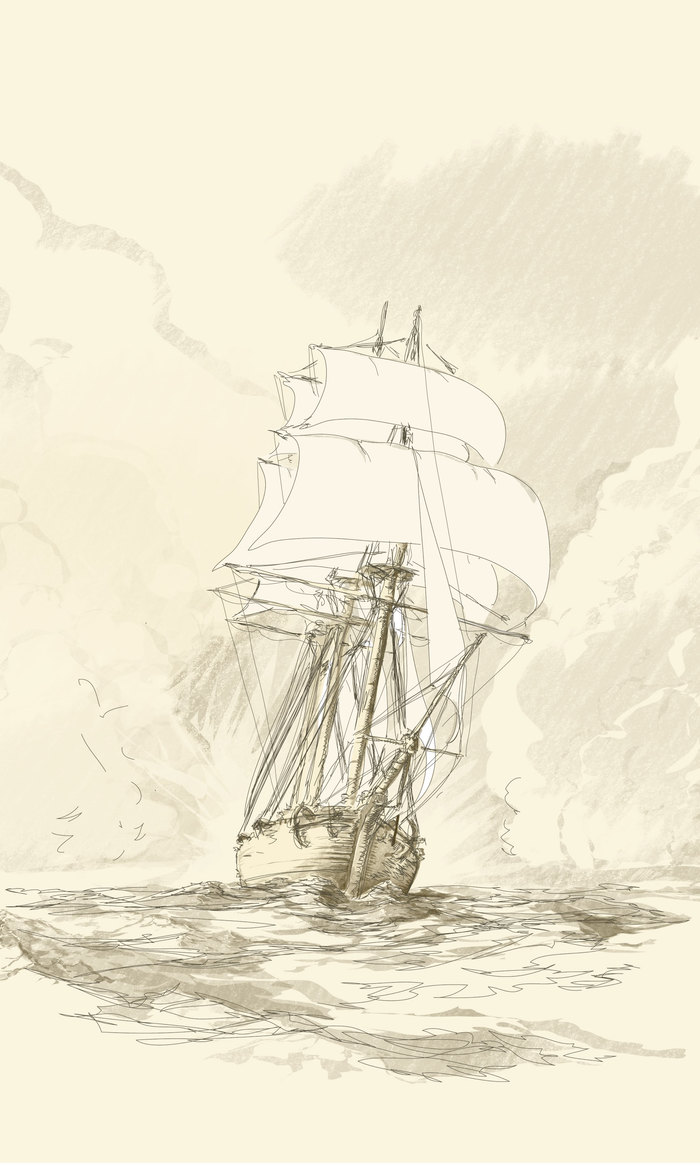 Иллюстрация Sail ship в стиле 2d | Illustrators.ru