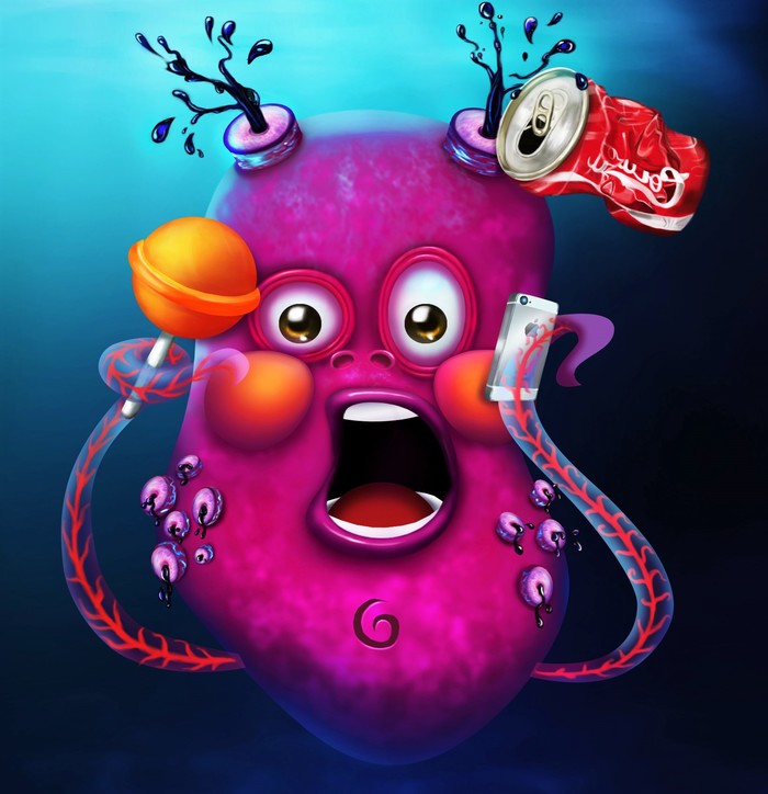 Иллюстрация A thing в стиле 2d, компьютерная графика