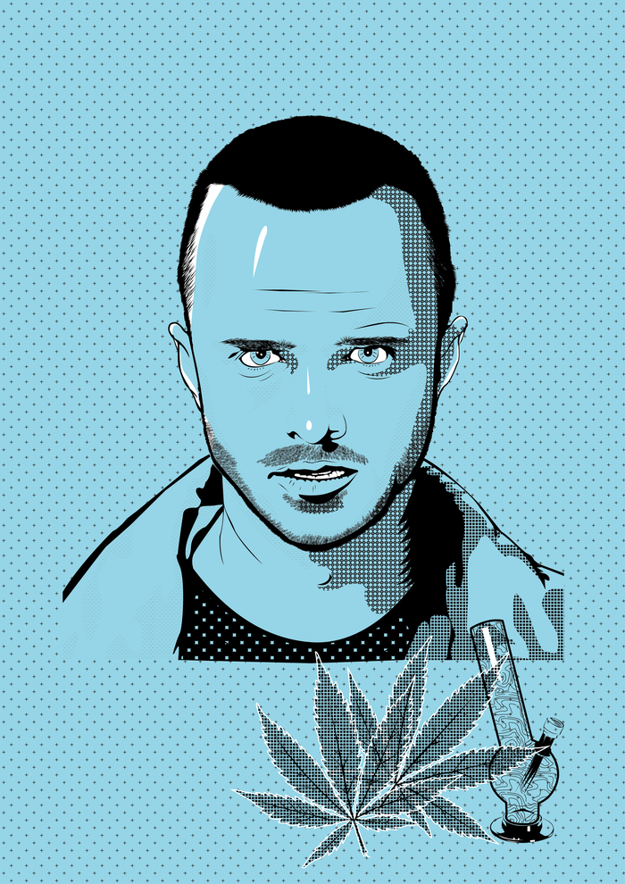 Иллюстрация Пинкман в стиле 2d | Illustrators.ru