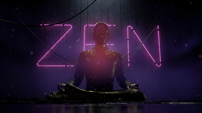 Иллюстрация tech zen в стиле 3d, cg | Illustrators.ru