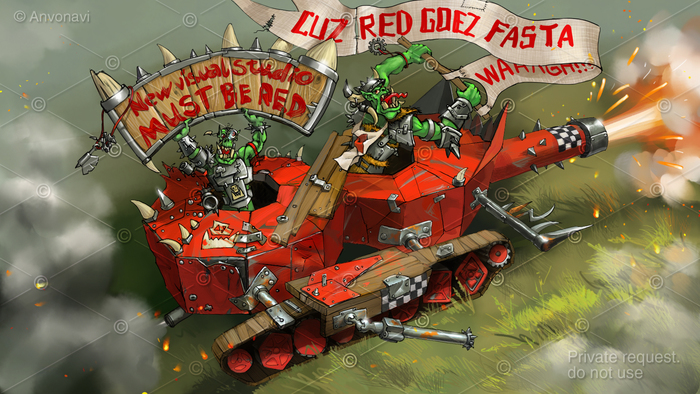 Иллюстрация Red goes fasta! в стиле cg, персонажи | Illustrators.ru