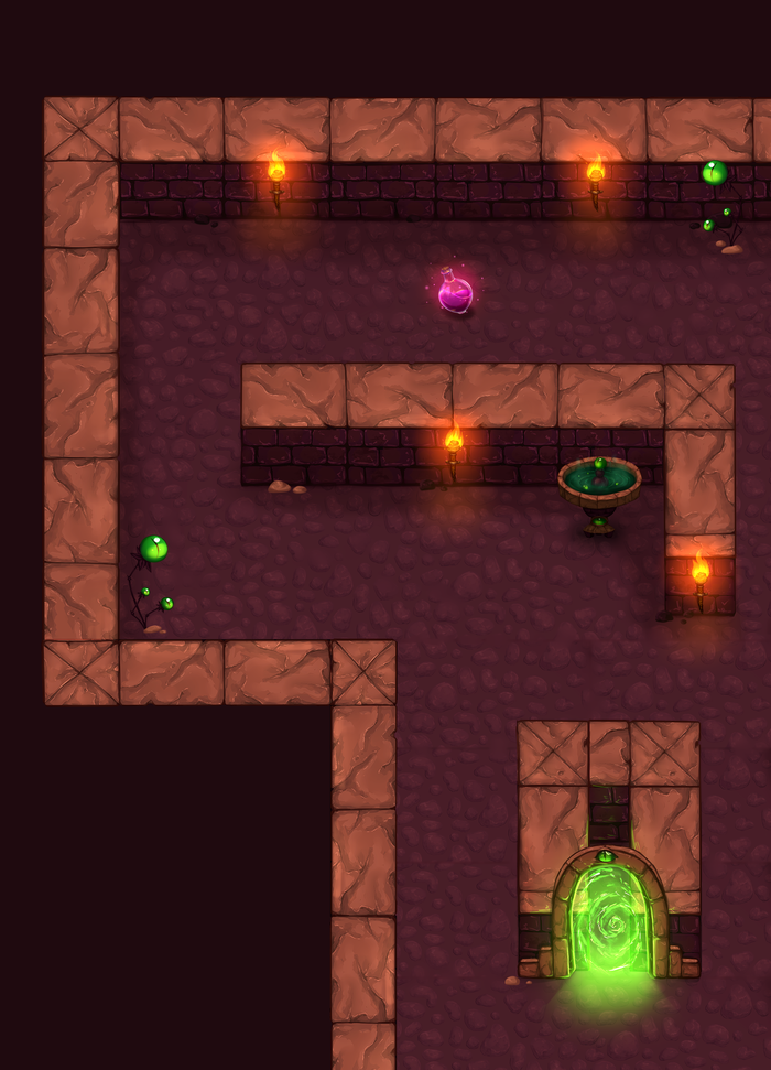 Иллюстрация локация в стиле 2d, game dev | Illustrators.ru