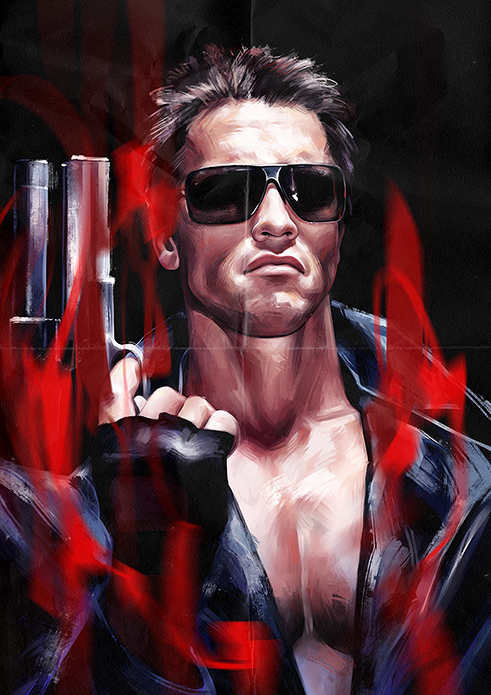 Иллюстрация The Terminator в стиле компьютерная графика
