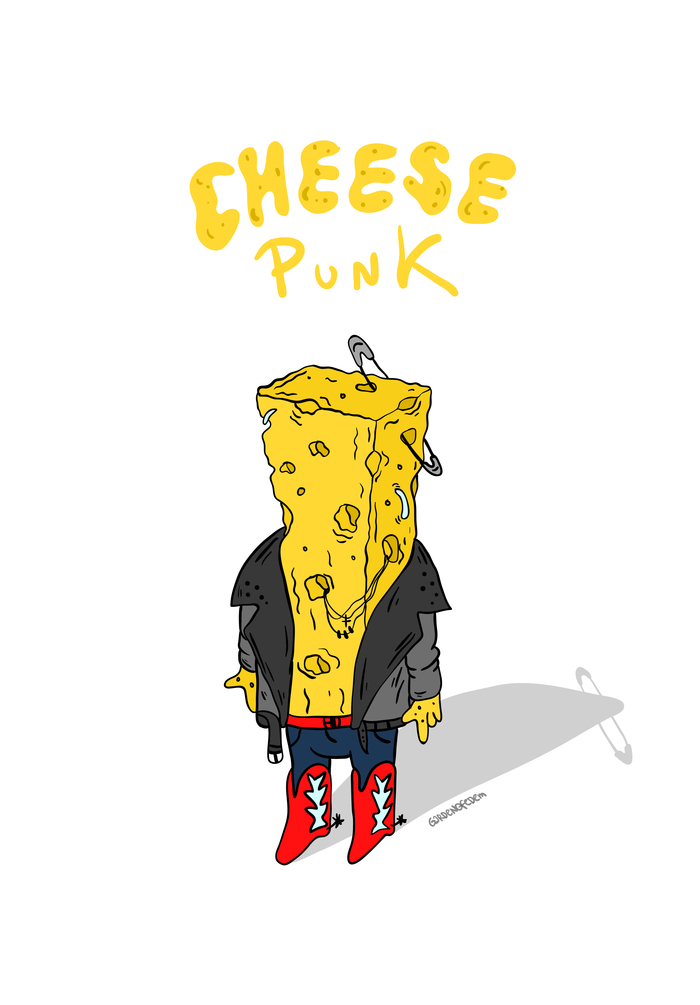 Иллюстрация Cheese punk в стиле персонажи | Illustrators.ru