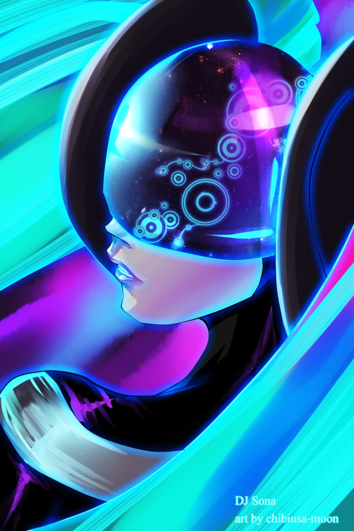 Иллюстрация DJ Sona в стиле 2d | Illustrators.ru