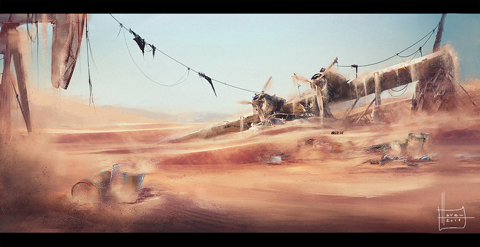 Иллюстрация Desert crash в стиле 2d, cg, game dev | Illustrators.ru