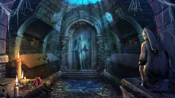 Иллюстрация Background Crypt в стиле 2d, game dev, компьютерная