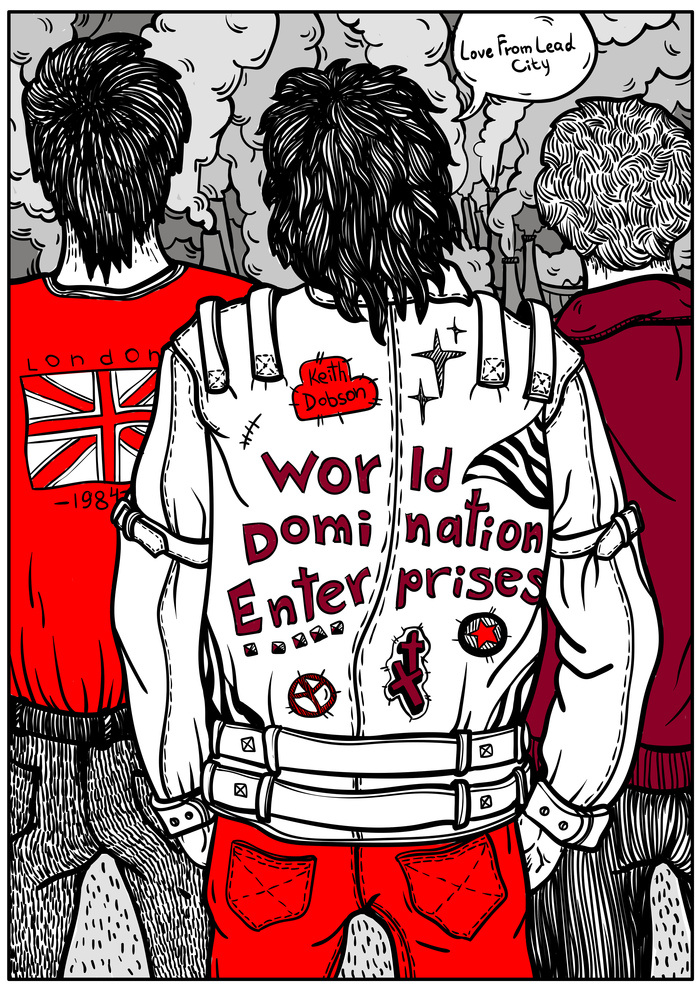 Иллюстрация world domination enterprises в стиле графика