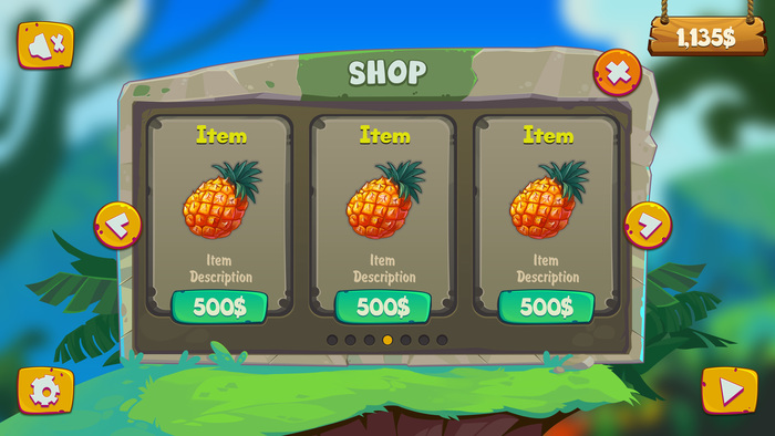 Иллюстрация Интерфейс для игры в стиле 2d, cg, game dev