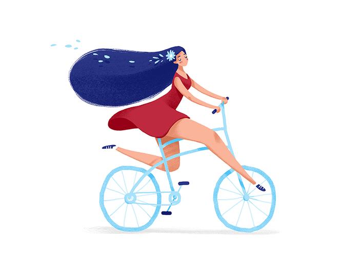 Иллюстрация spring girl | Illustrators.ru