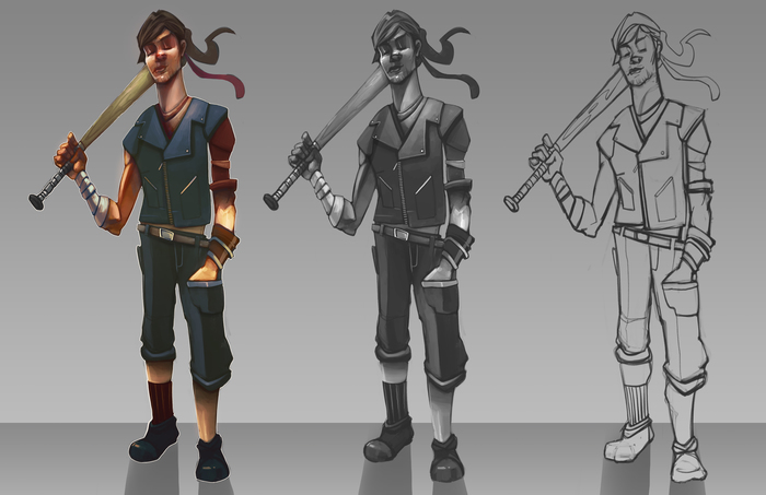 Иллюстрация Концепт персонажа в стиле 2d, cg, game dev