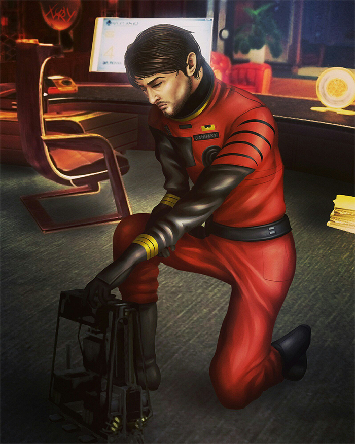 Иллюстрация Prey - The January in the body of Morgan Yu в стиле 2d