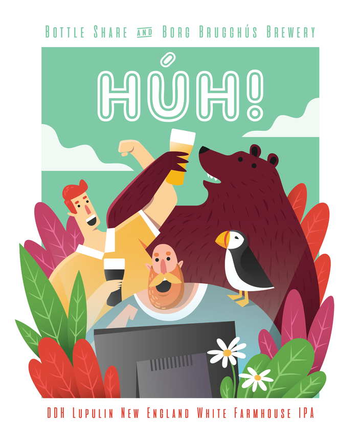 Иллюстрация HUH! в стиле 2d, компьютерная графика, персонажи