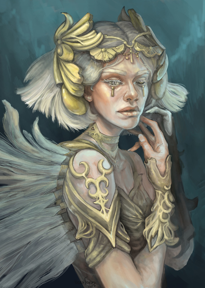 Иллюстрация Angel в стиле 2d, компьютерная графика, концептуальный