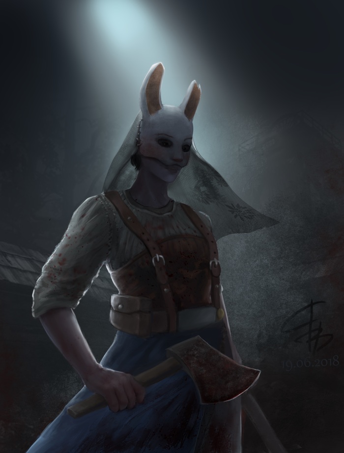Иллюстрация The Huntress по игре Dead by daylight в стиле 2d, cg,