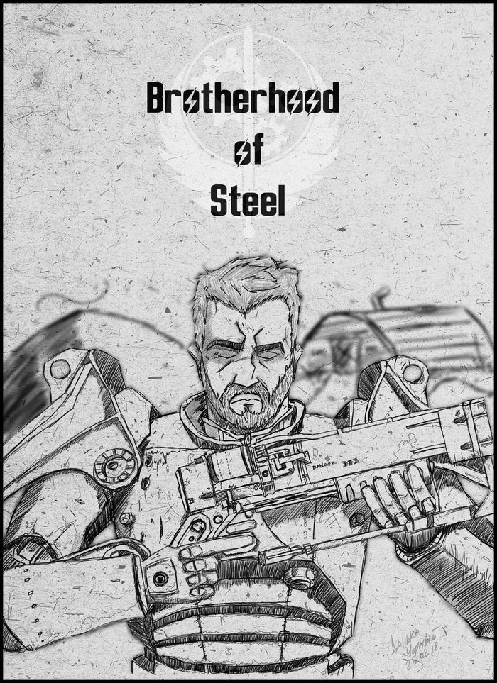 Иллюстрация Фан-Арт по Fallout в стиле 2d, графика