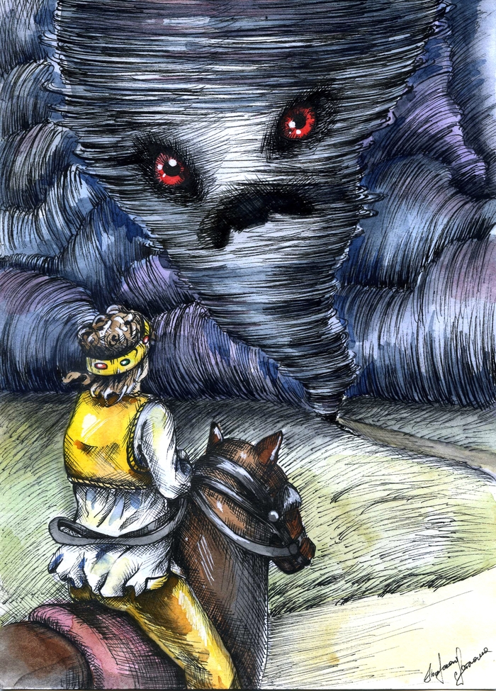 Иллюстрация работа для благотворительного проекта "Zimbara