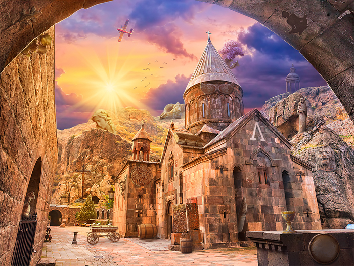 Иллюстрация Monastery в стиле 2d, cg, game dev | Illustrators.ru