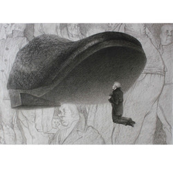 Иллюстрация Шинель 2 в стиле книжная графика, сюр | Illustrators.ru