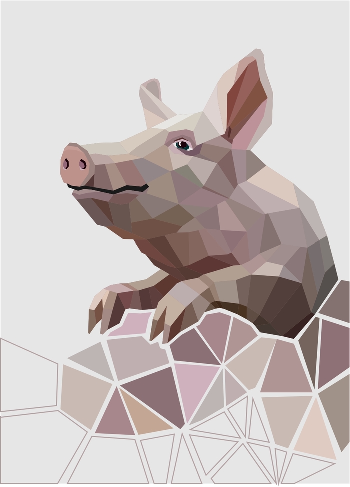 Иллюстрация Pig в стиле 2d | Illustrators.ru