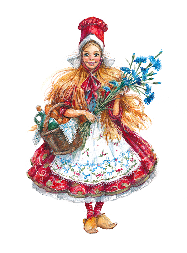 Иллюстрация Красная Шапочка в стиле детский | Illustrators.ru