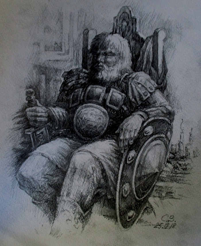 Иллюстрация дружинник в стиле классика | Illustrators.ru