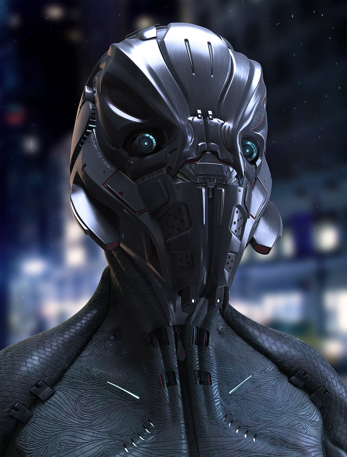 Иллюстрация Sci-fi armor concept в стиле 3d, cg, game dev