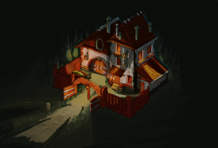 Иллюстрация Домик в стиле 2d, game dev | Illustrators.ru