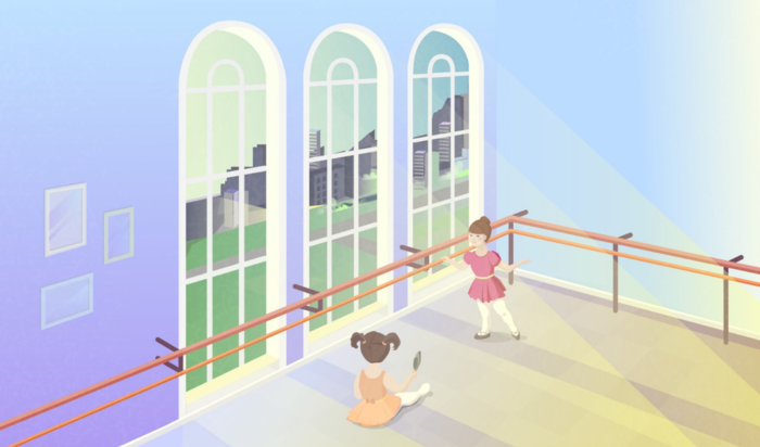 Иллюстрация ballet school в стиле 2d | Illustrators.ru