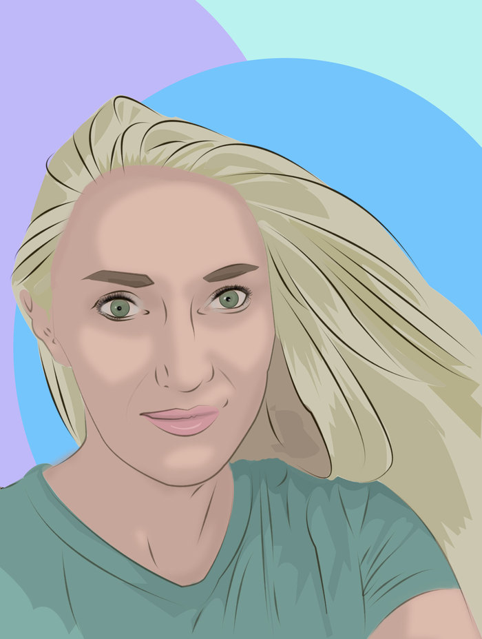 Иллюстрация автопортрет в стиле 2d | Illustrators.ru