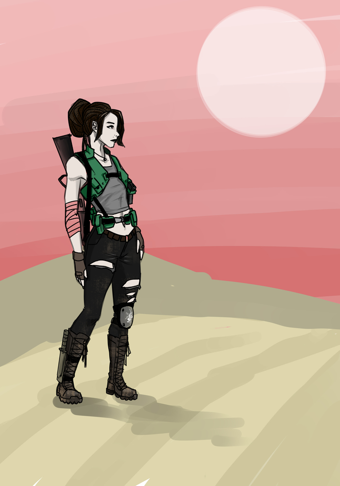 Иллюстрация "Eve" OC в стиле 2d, персонажи