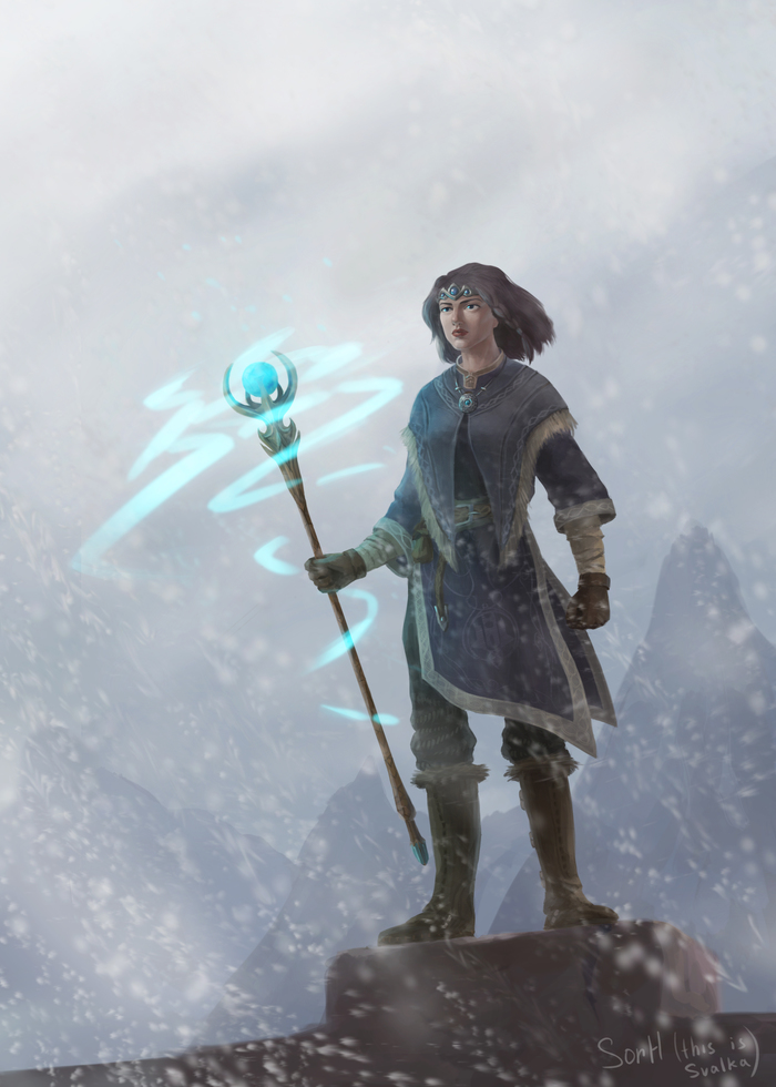 Иллюстрация Fan art. The Elder Scrolls V: Skyrim в стиле 2d, cg