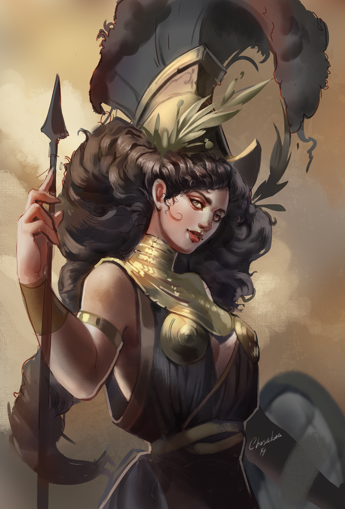 Иллюстрация Athena в стиле 2d, cg, game dev | Illustrators.ru